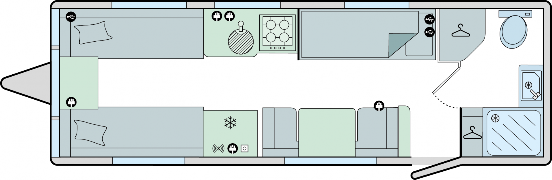 New 2024 Bailey Phoenix GT75 762 caravan